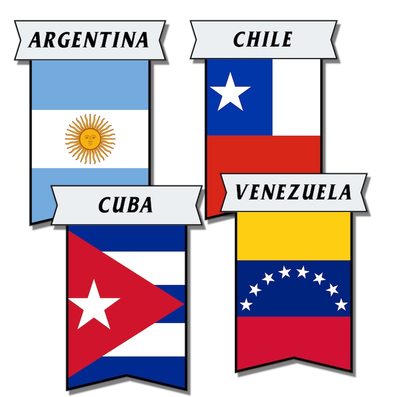 Hispanic Country Flags | Hispanic Heritage Month Flag Bunting | Spanish ...