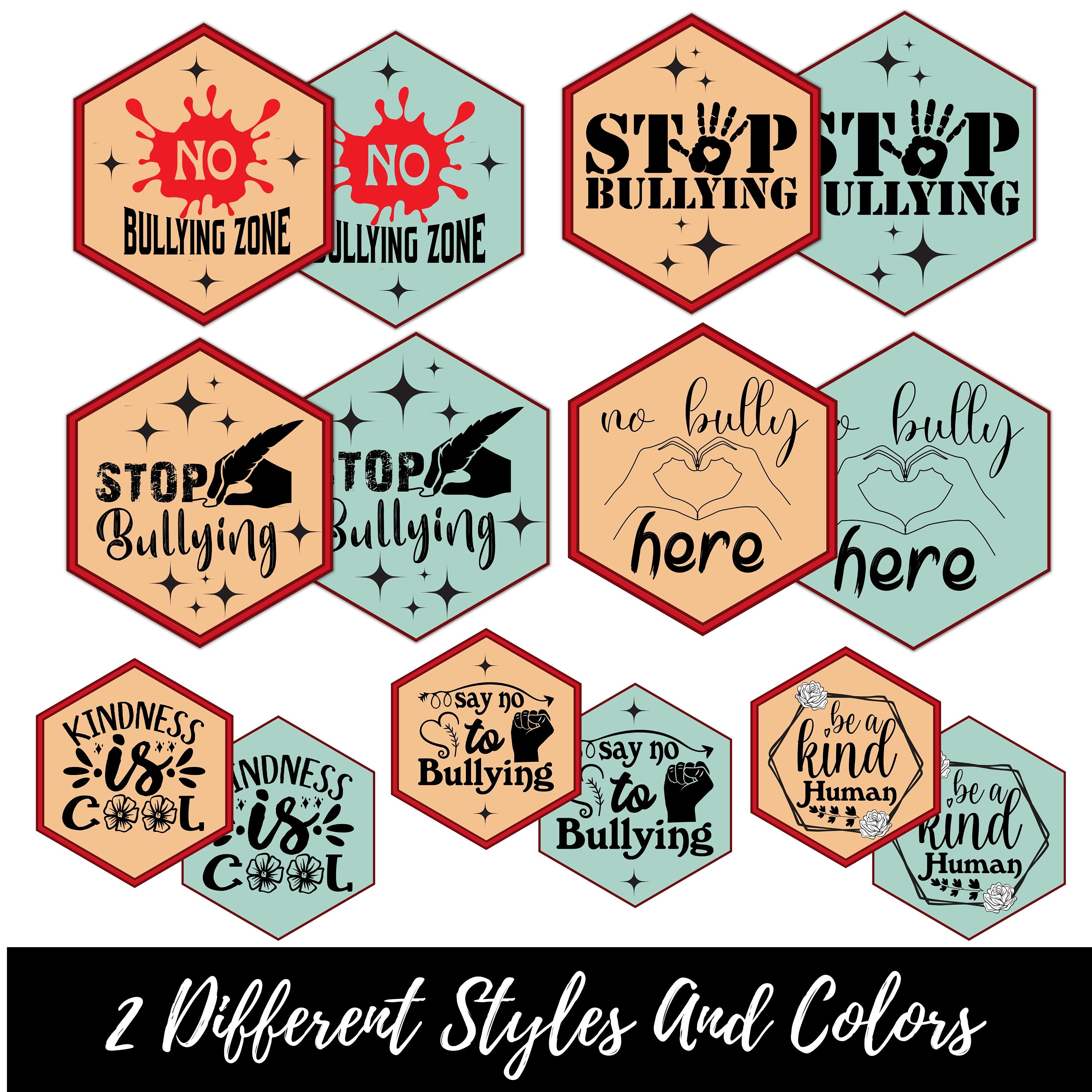 National Bullying Prevention Month Bulletin Board Set-31 Anti Bullying ...