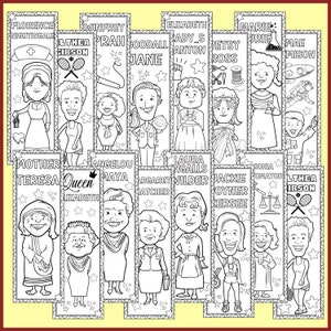 Printable Women's History Month Bookmarks BUNDLE | Famous Women in ...