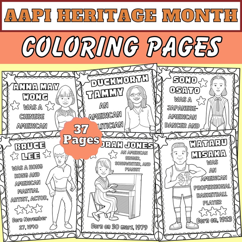 Printable Asian American & Pacific Islander Heritage Month Coloring ...