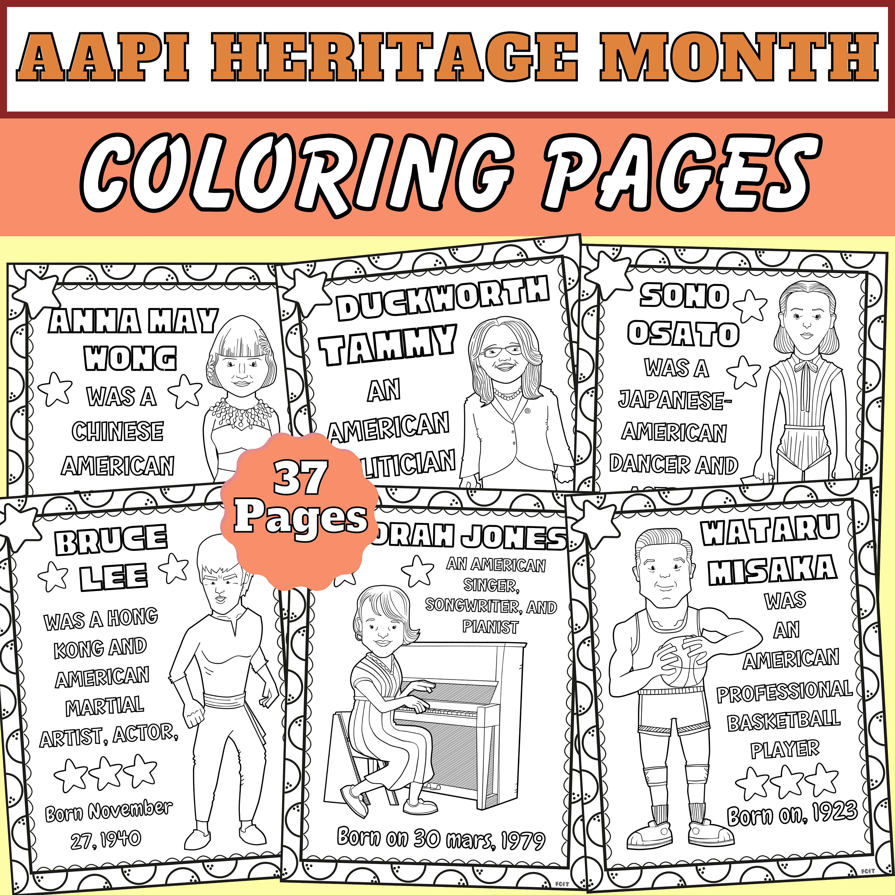 Printable Asian American & Pacific Islander Heritage Month Coloring ...