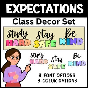 Classroom Expectations Decor | Printable Classroom Wall Art | Teacher ...