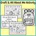 Back to School All About Me Backpack Activity, Printable Student ...