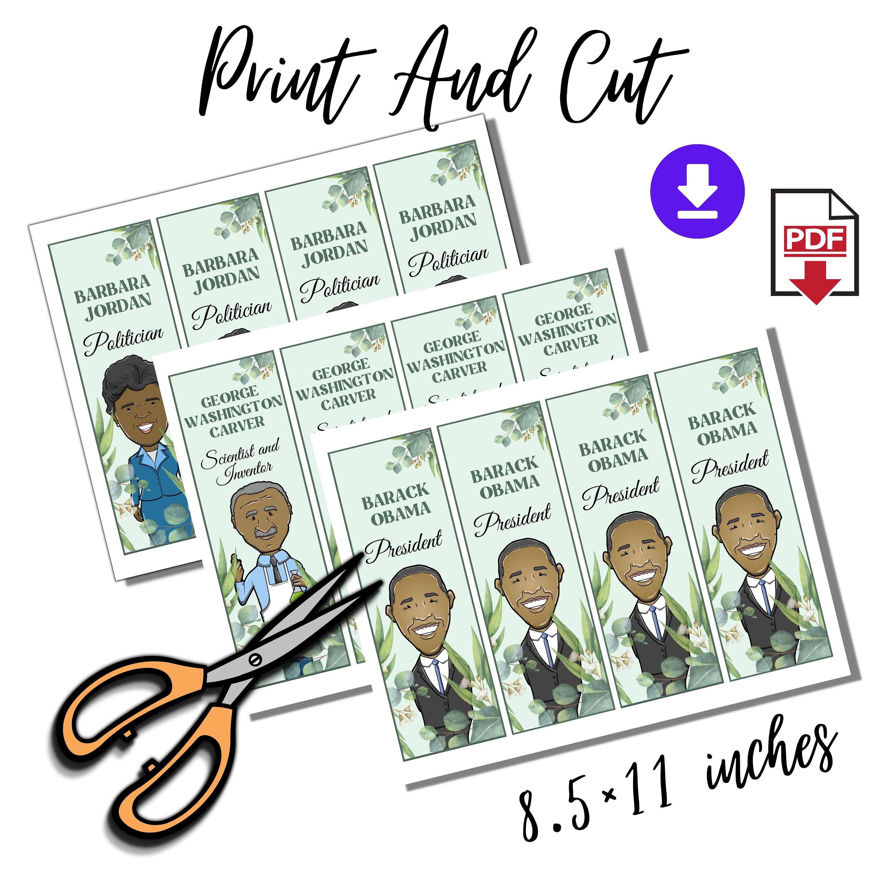 Important Figures in Black History Month Bookmarks | 33 Black Heroes ...