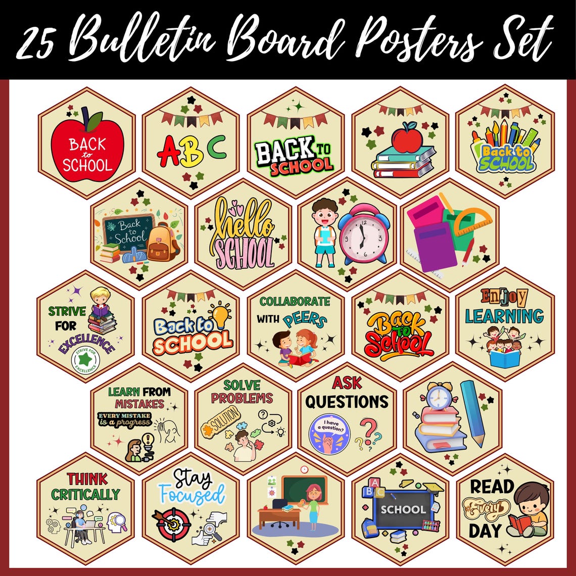 Printable Back to School Affirmation Bulletin Board Posters positive ...