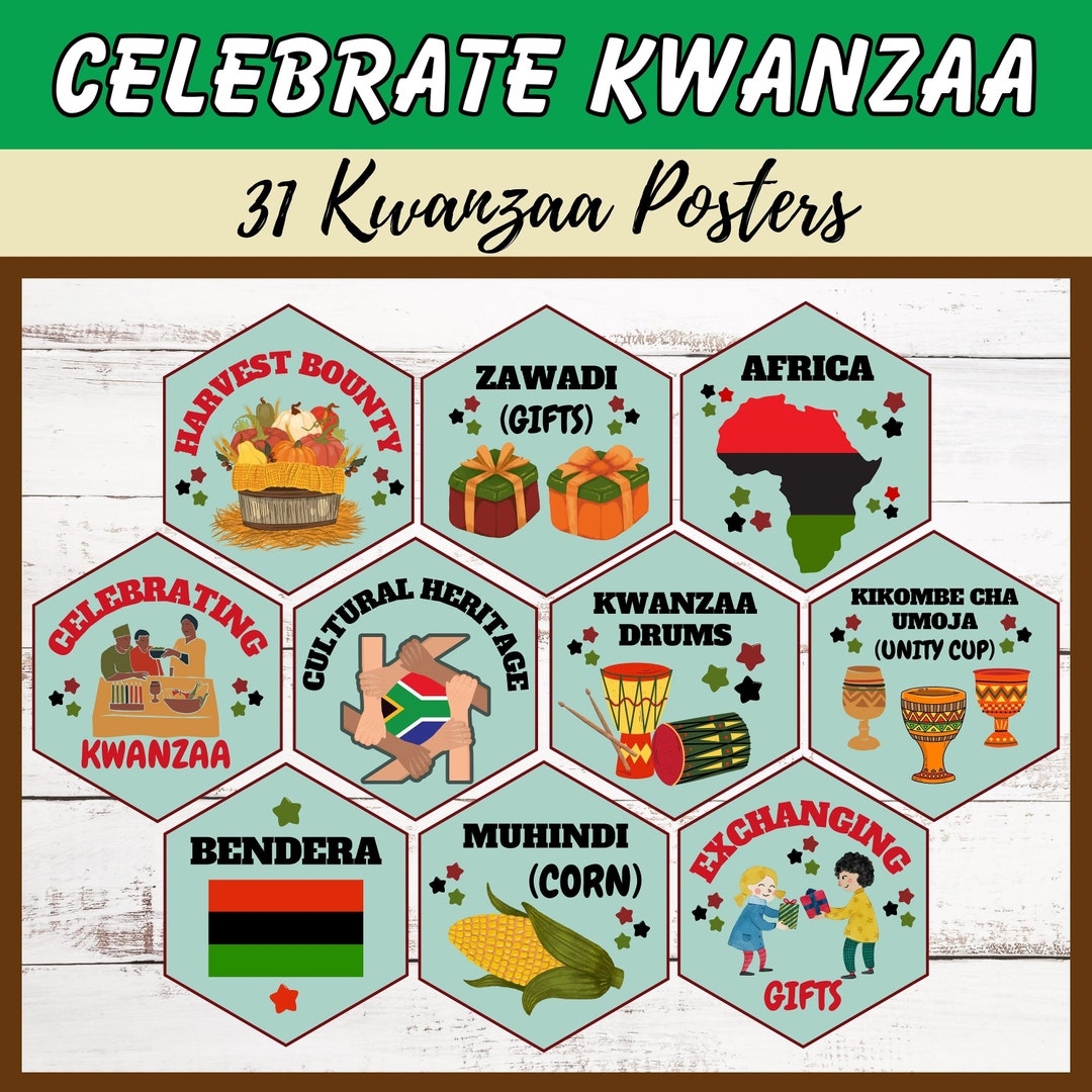 Kwanzaa Vocabulary Posters-kwaanza Principals Posters-the7 Principles ...