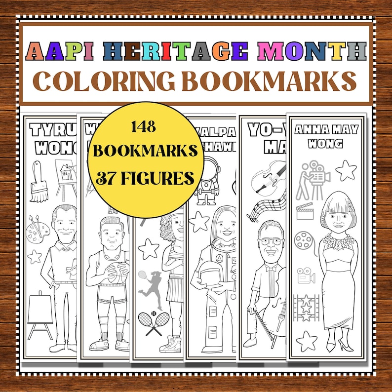 Asian American & Pacific Islanders Heritage Month Coloring Bookmarks ...