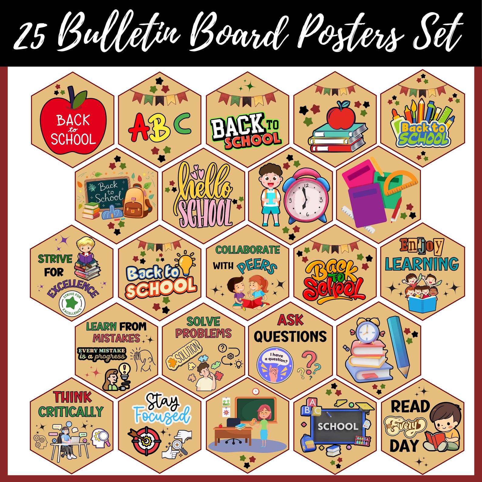 Printable Back to School Affirmation Bulletin Board Posters positive ...