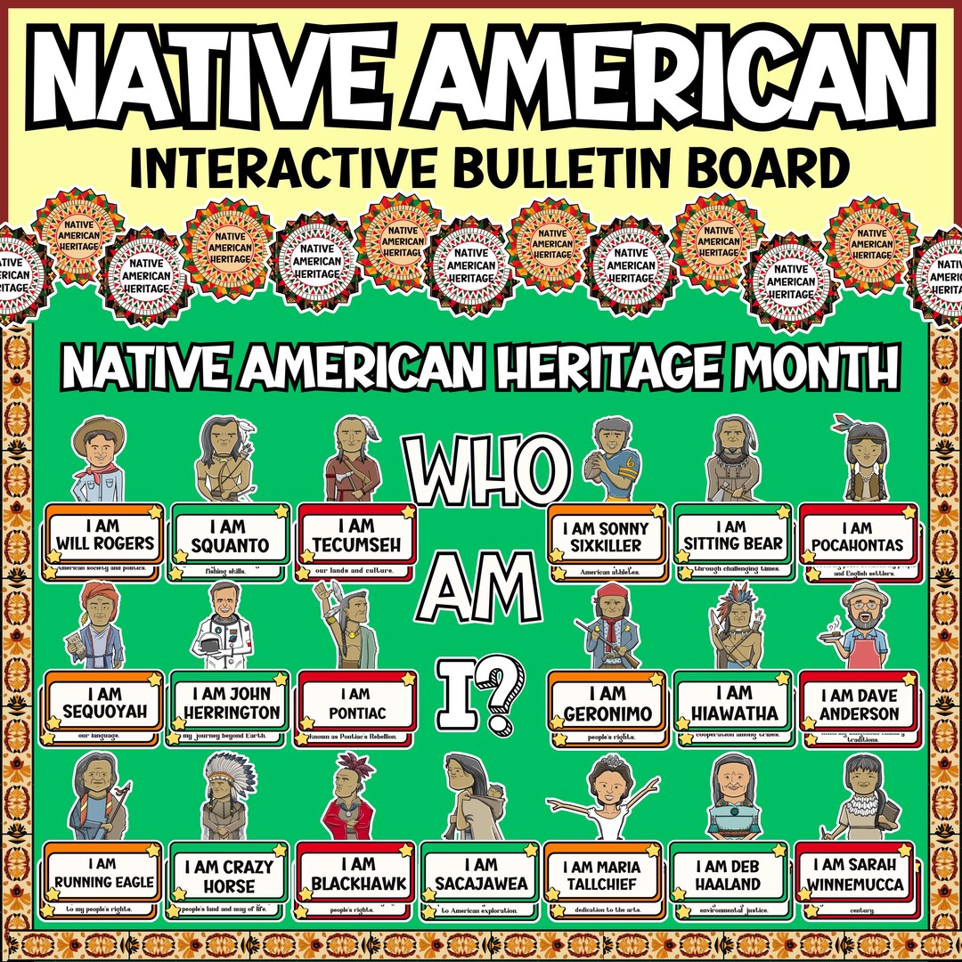 Native American Heritage Month Bulletin Board- Borders- Banners ...