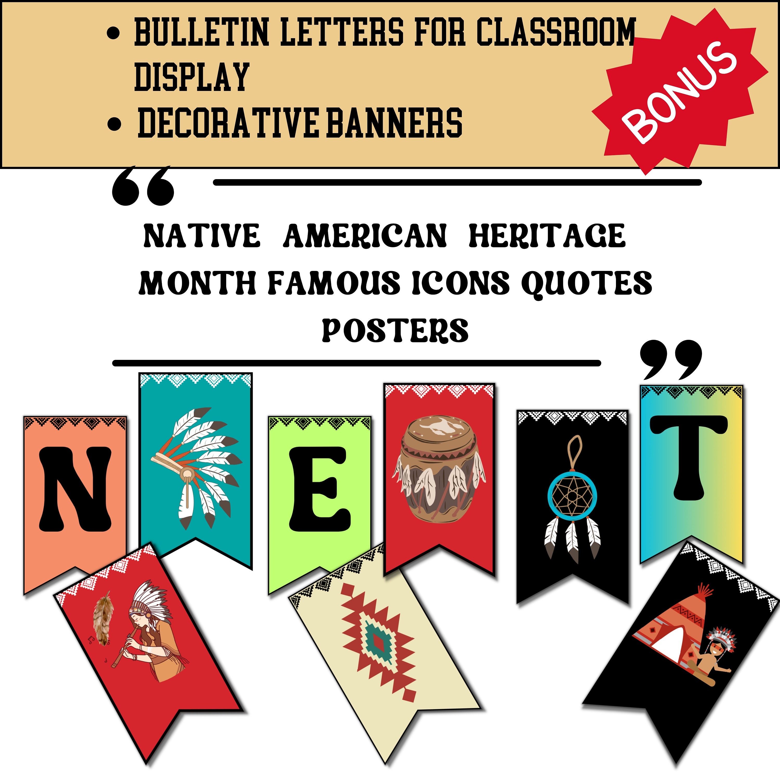 Native American Heritage Month Quote Posters Influential Indigenous ...