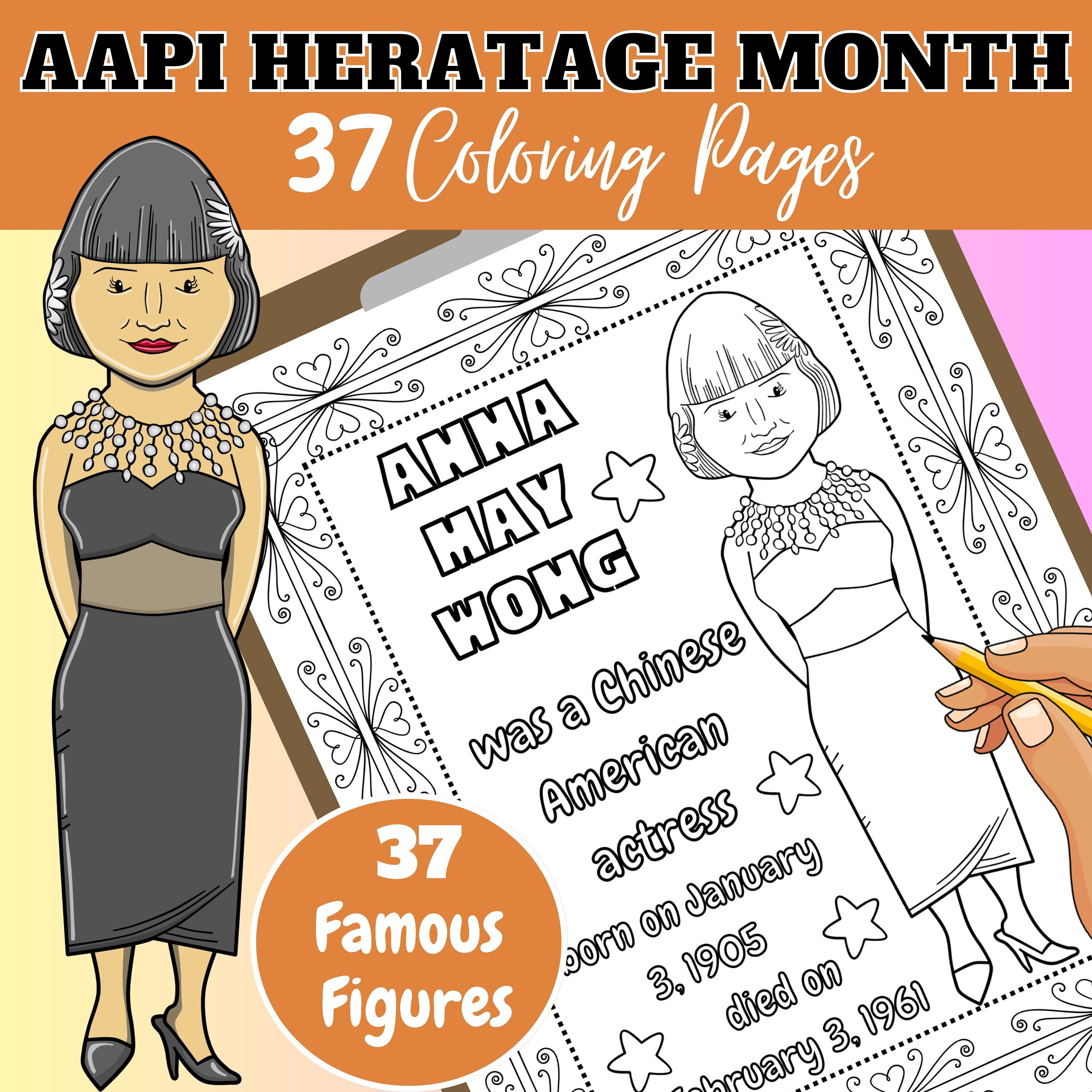Printable Asian American & Pacific Islander Heritage Month Coloring ...