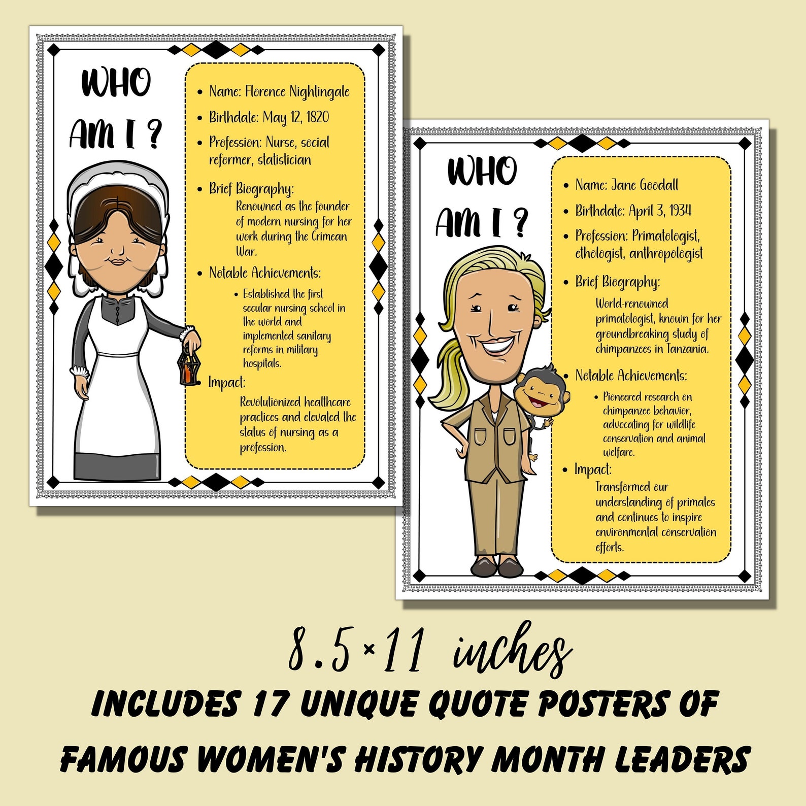 Printable Women's History Month Biography Bulletin Board | Famous Women ...