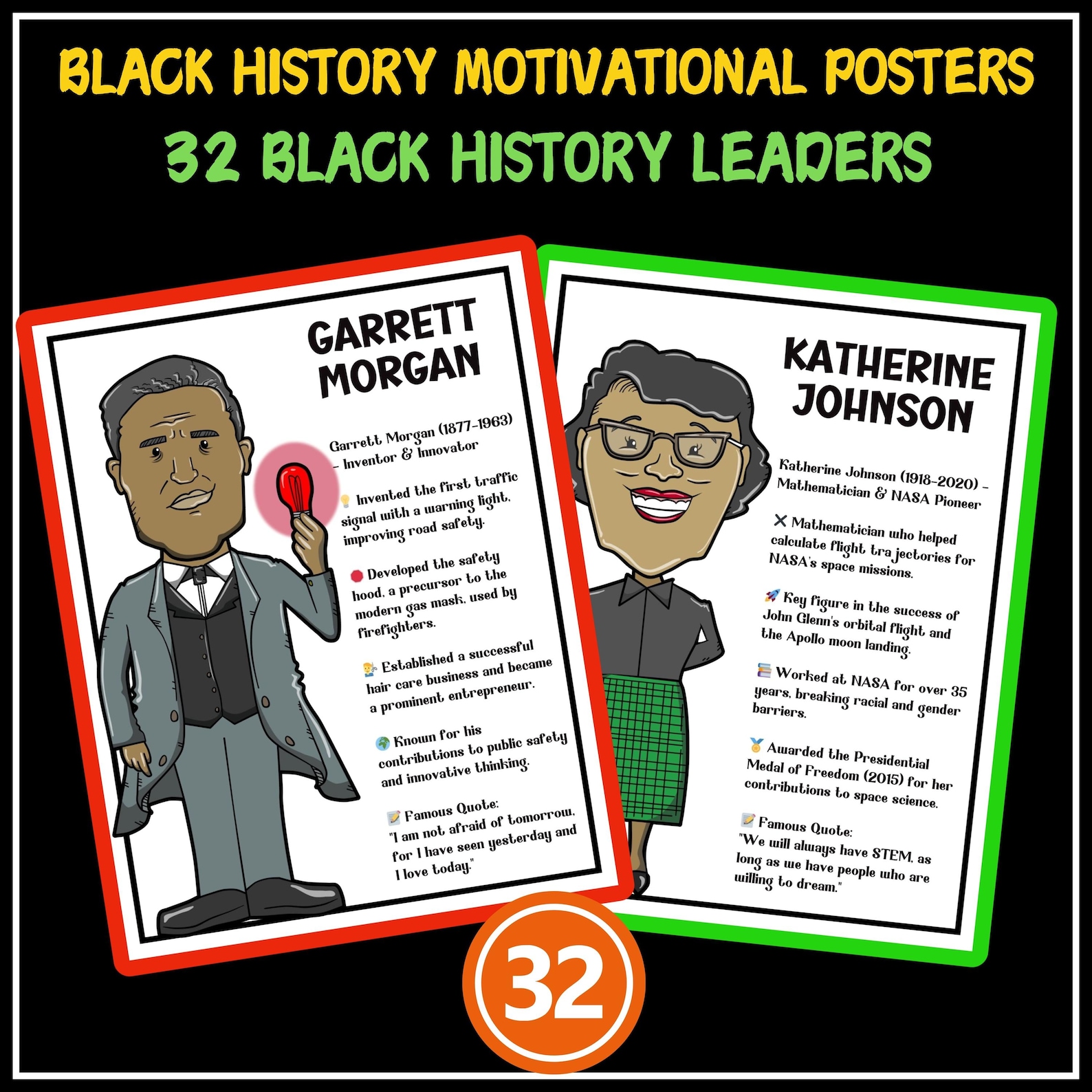 Black History Month Bulletin Board - Interactive Biography Posters - 32 ...