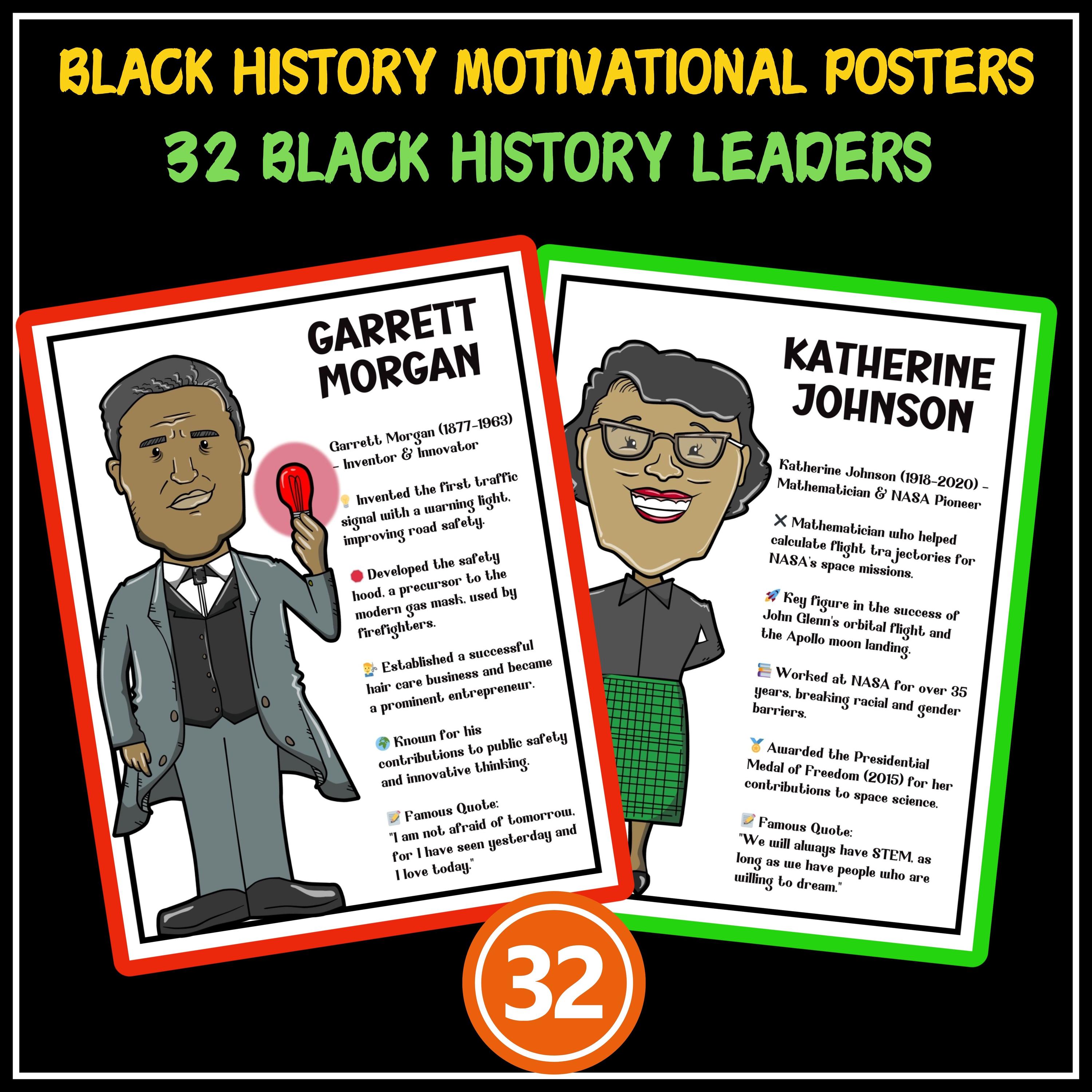 Black History Month Bulletin Board - Interactive Biography Posters - 32 ...