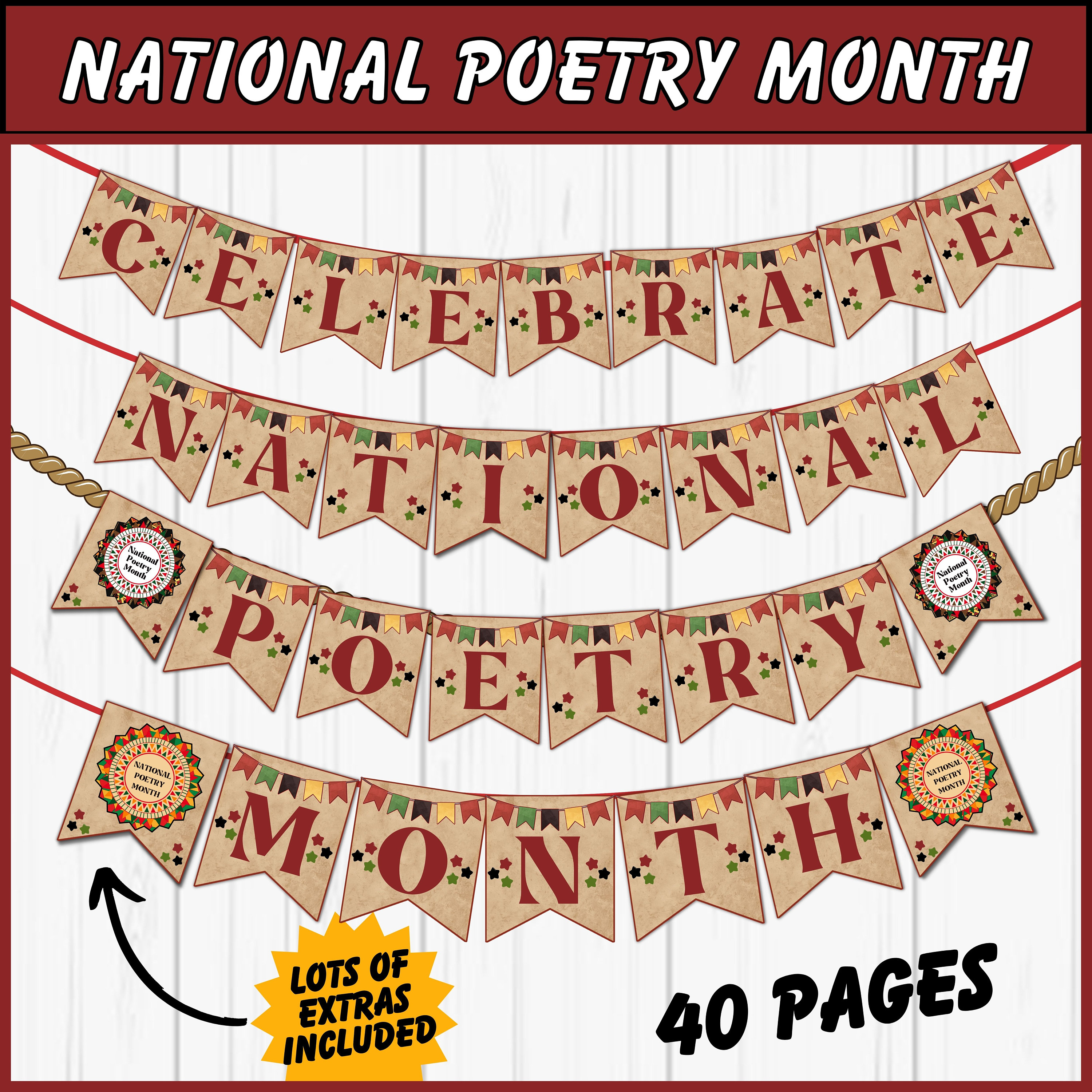 National Poetry Month Coloring Pages Famous Poets Coloring Sheets ...