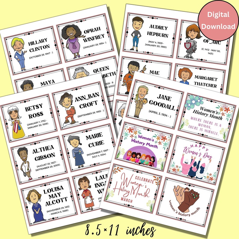 Printable Women's History Month Bingo Game | Women Empowerment ...