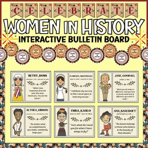 Printable Women's History Month Bundle:biography Bulletin Board Set ...