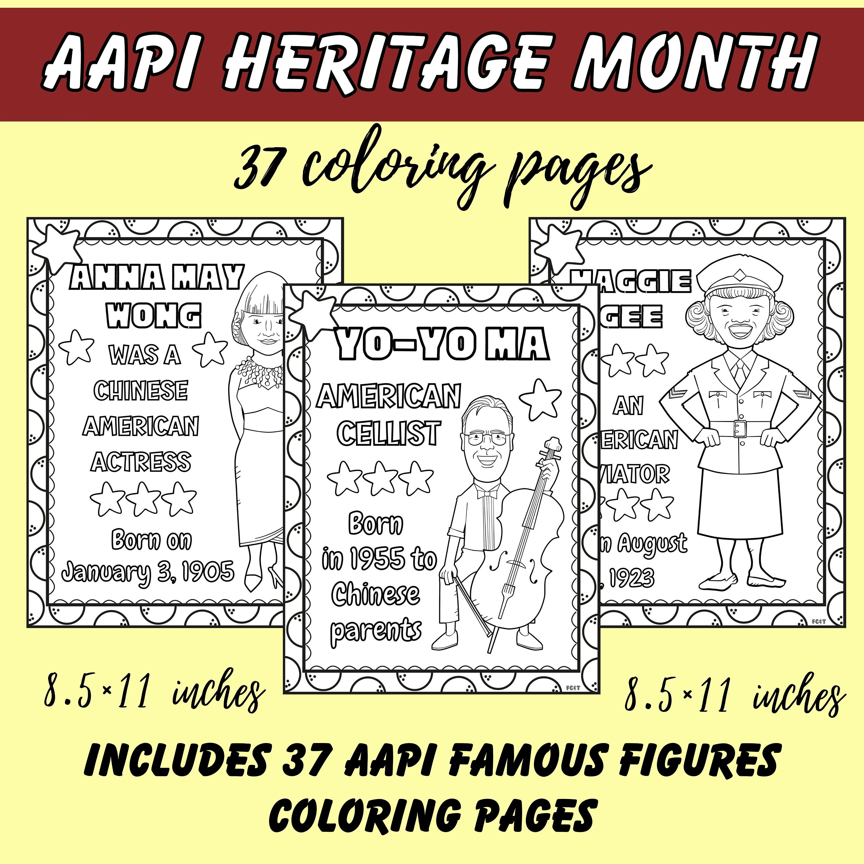 Printable Asian American & Pacific Islander Heritage Month Coloring ...
