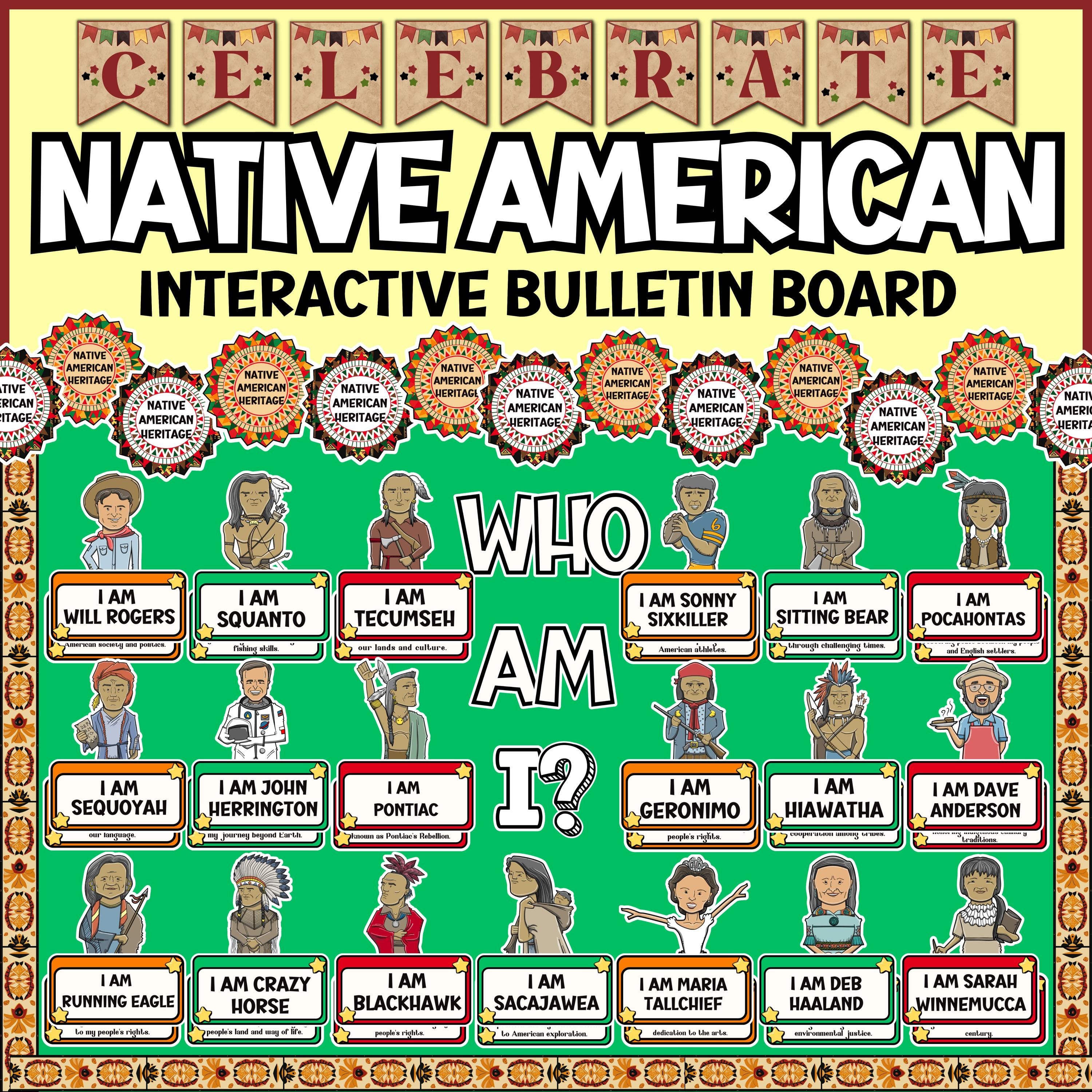 Native American Heritage Month Interactive Bulletin Board Posters-who ...