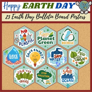 Earth Day Poster Set - Environmental Awareness Classroom Decor, Earth ...