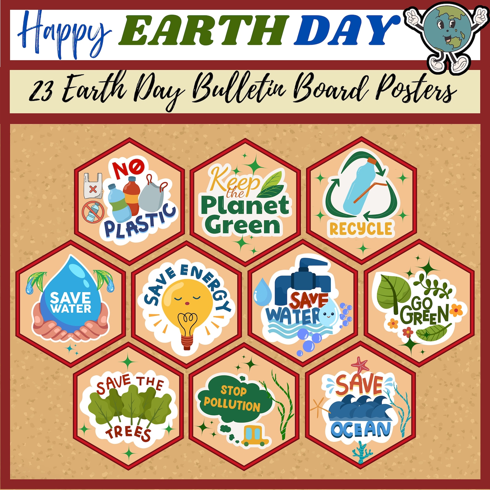 Earth Day Poster Set - Environmental Awareness Classroom Decor, Earth ...