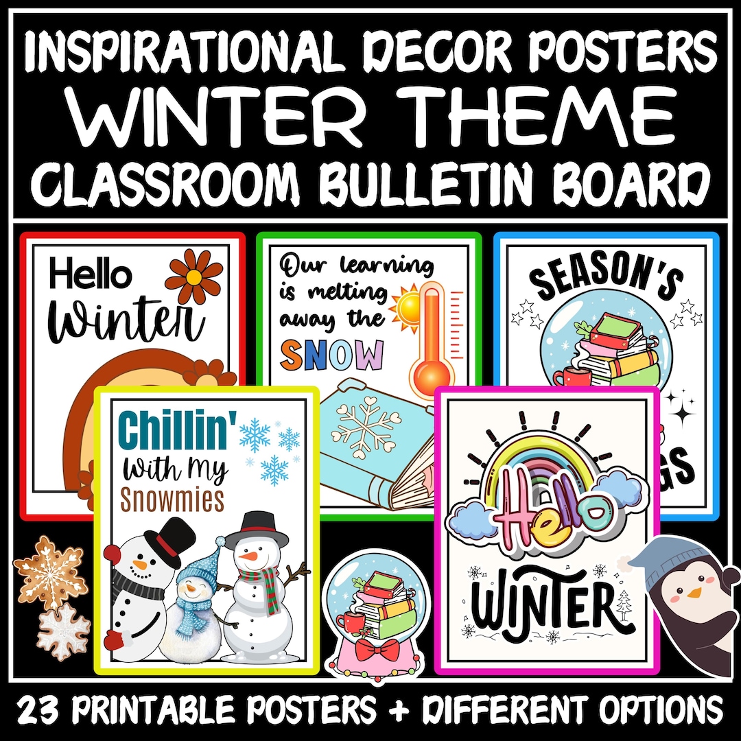 WINTER Bulletin Board Posters | Winter Posters | January Bulletin Board ...