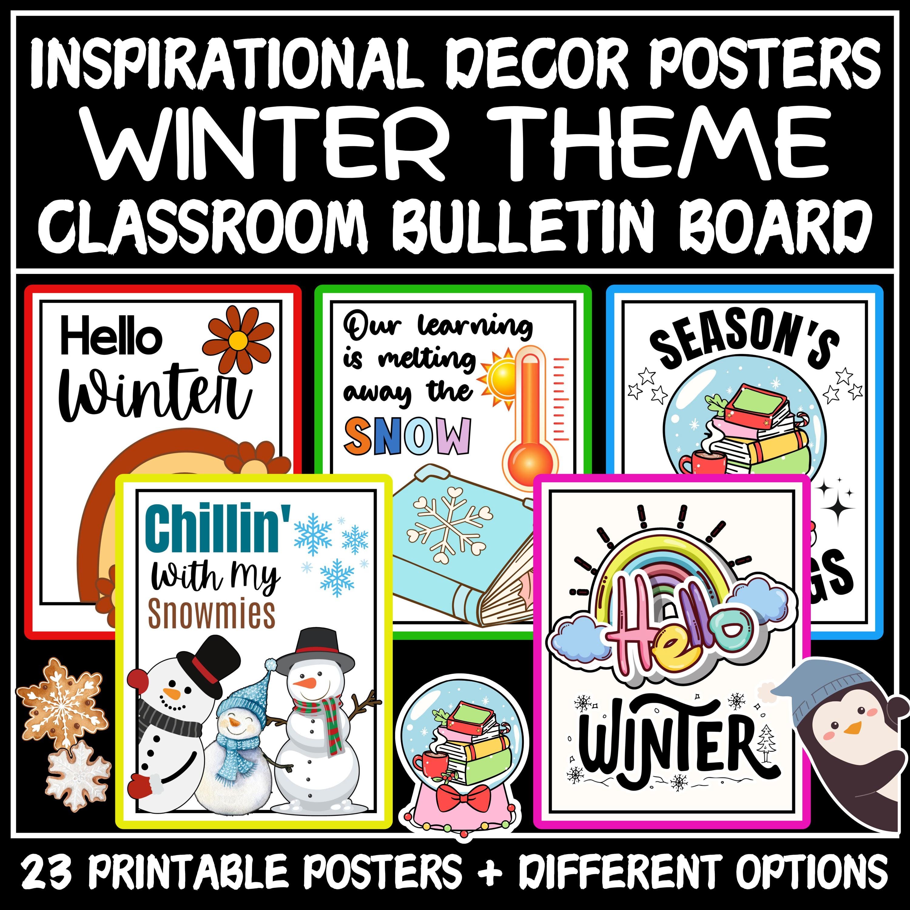 WINTER Bulletin Board Posters | Winter Posters | January Bulletin Board ...