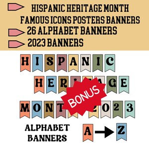 Hispanic Heritage Month Classroom Bulletin Board Set, 42 Iconic Figures ...