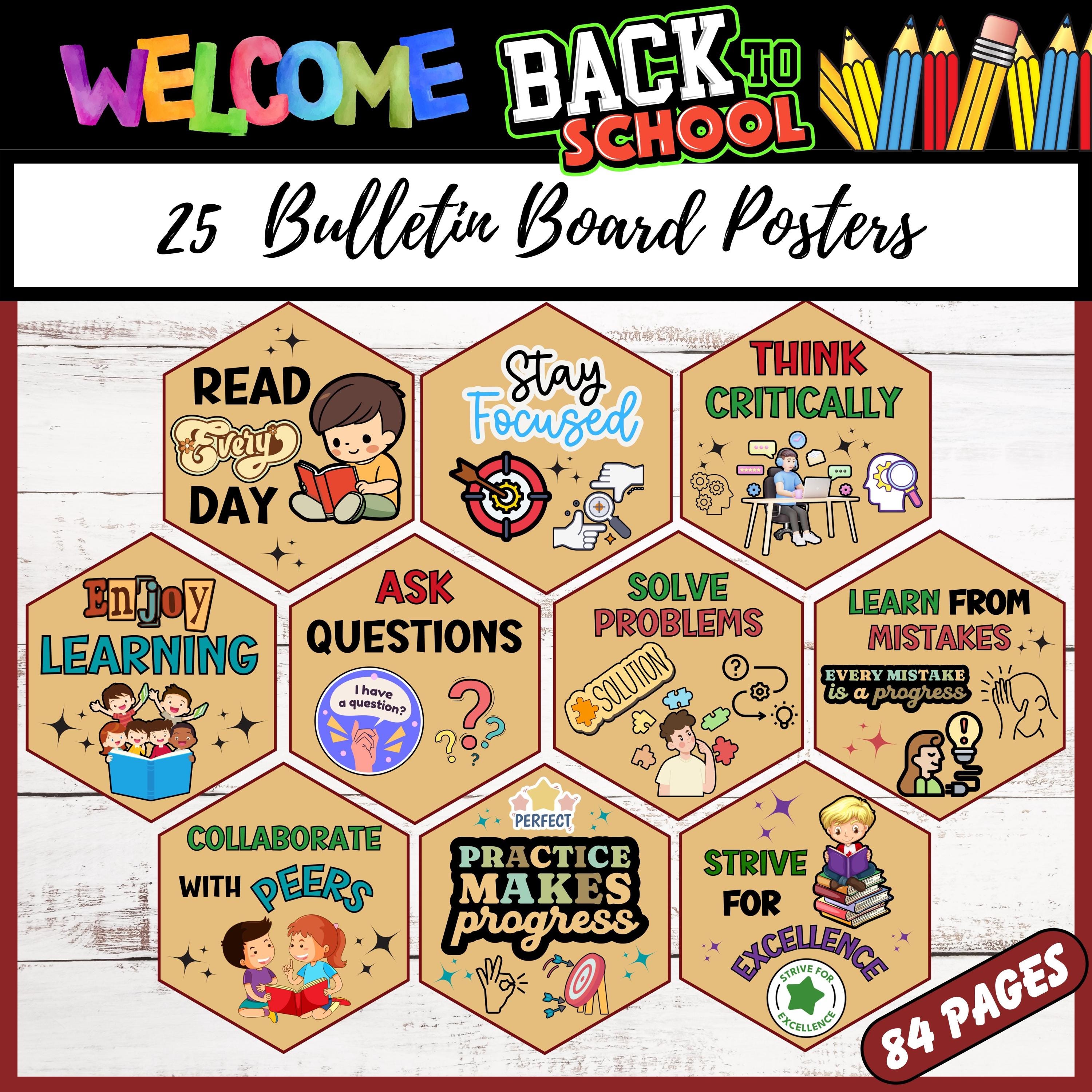 Printable Back to School Affirmation Bulletin Board Posters |positive ...