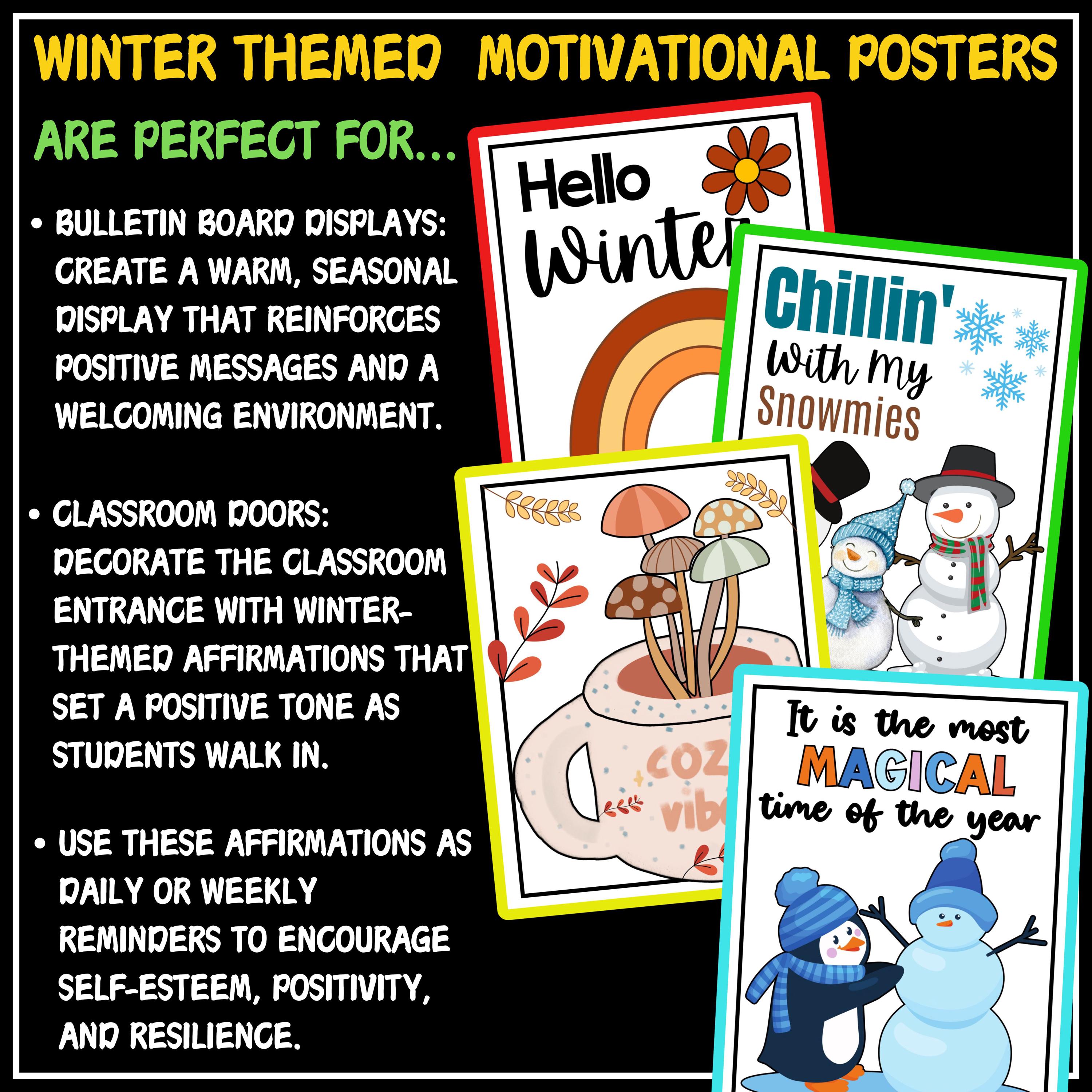 WINTER Bulletin Board Posters | Winter Posters | January Bulletin Board ...