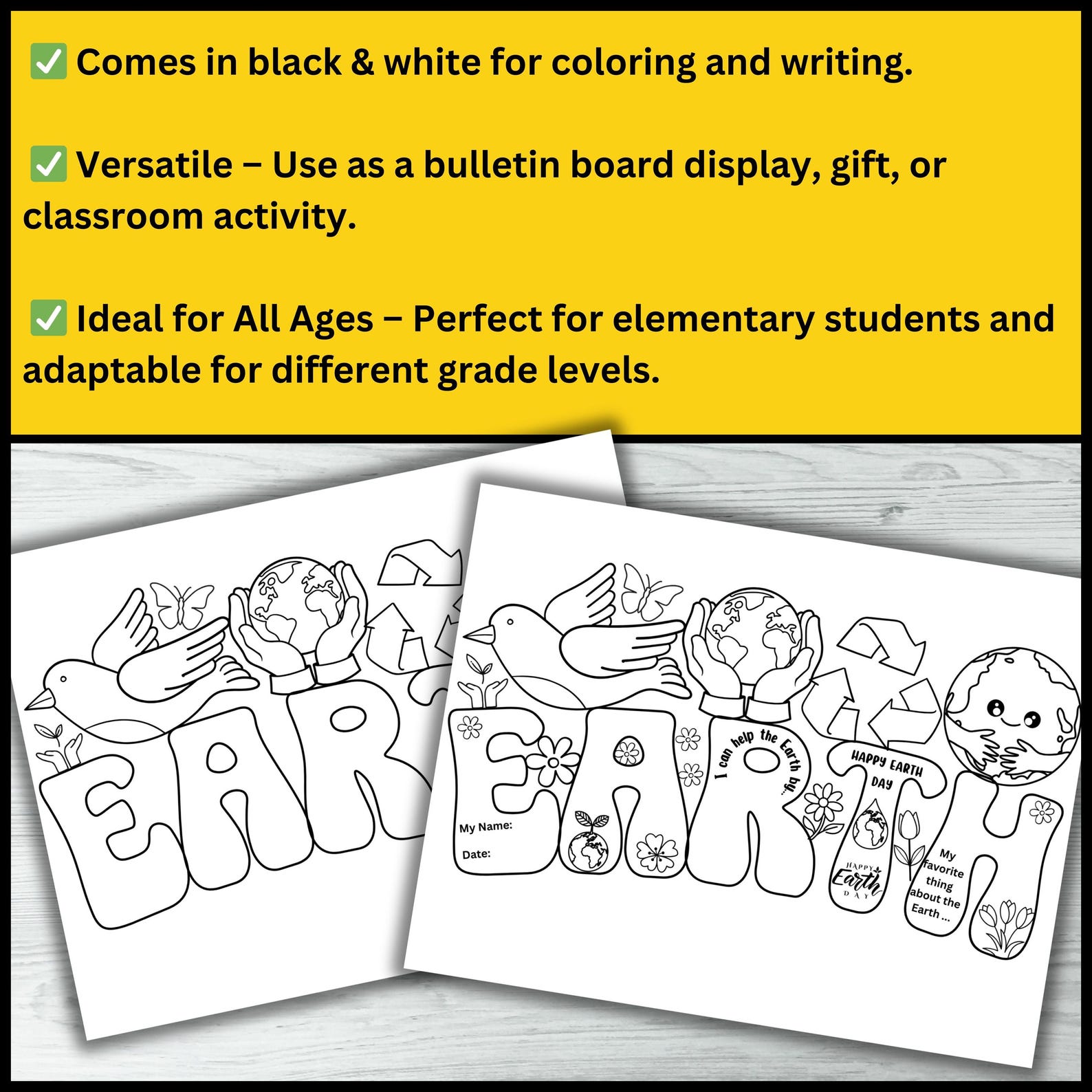 Printable Earth Day Craftivity | Earth Day Activity for Kids ...