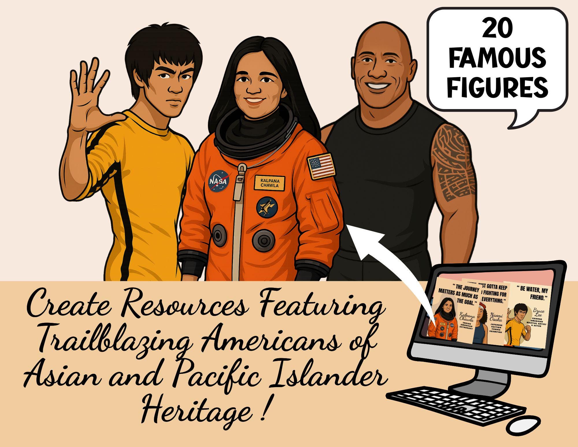 Asian Pacific Heritage Month Clipart | 20 Inspirational AAPI Heroes ...