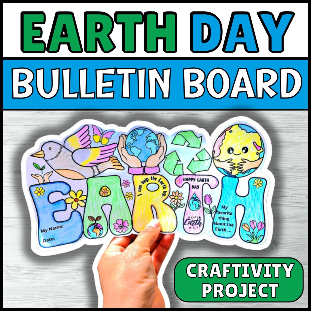 Earth Day Bulletin Board Craft | Earth Day Craftivity Project ...