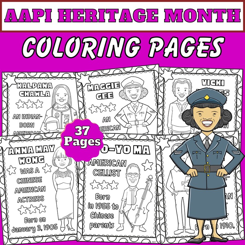 Printable Asian American & Pacific Islander Heritage Month Coloring ...