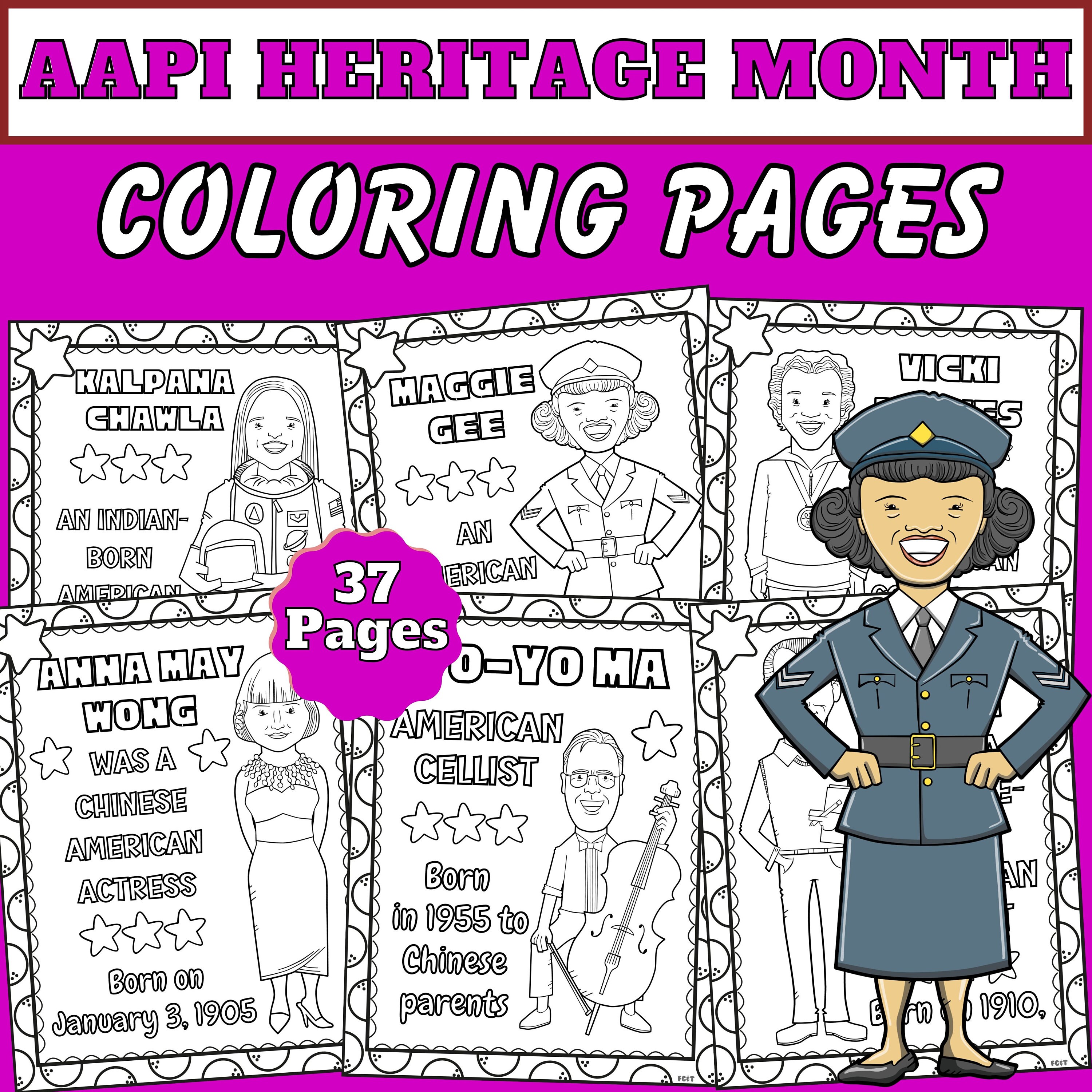 Printable Asian American & Pacific Islander Heritage Month Coloring ...