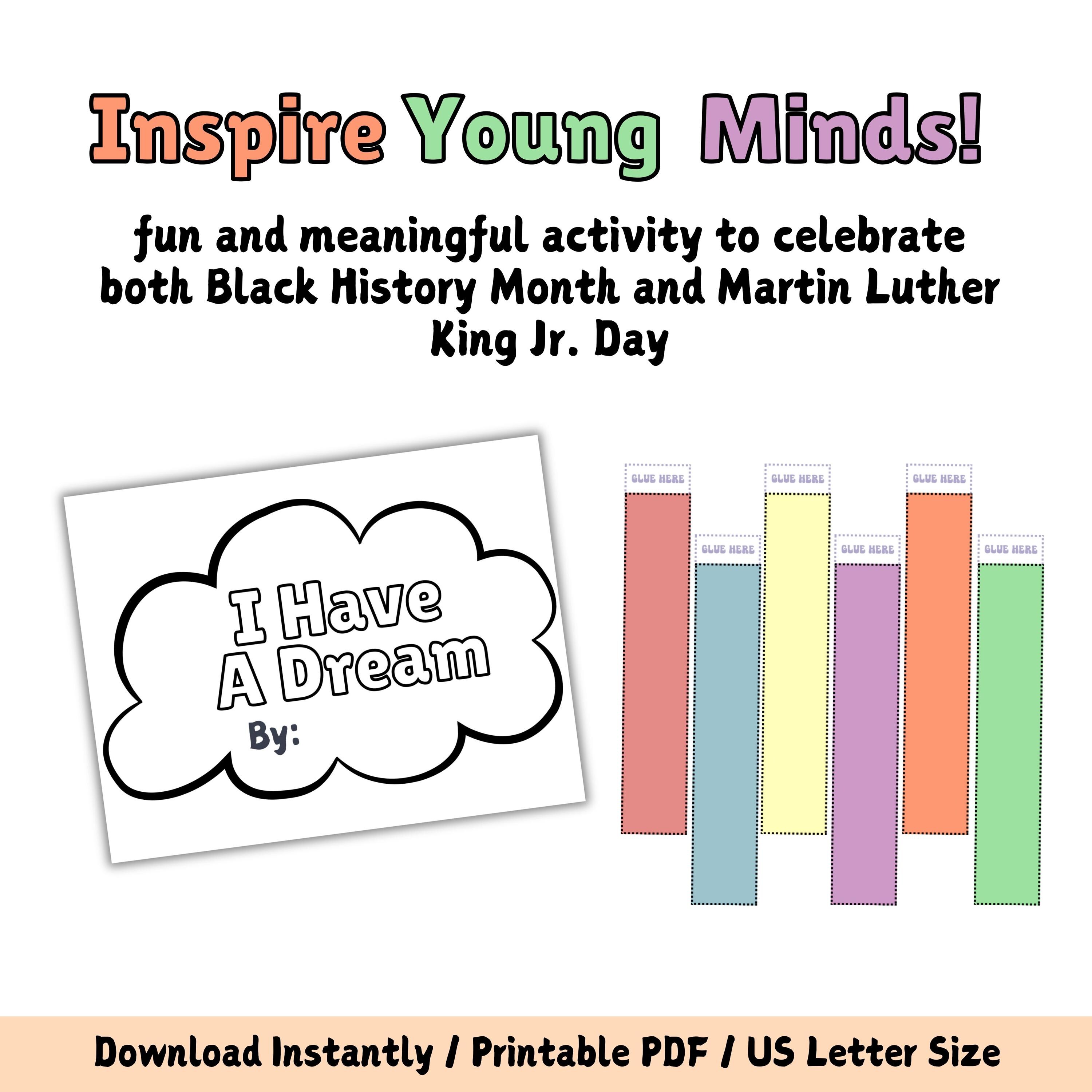 Martin Luther King Craft, Black History Month, MLK Day Activity for ...