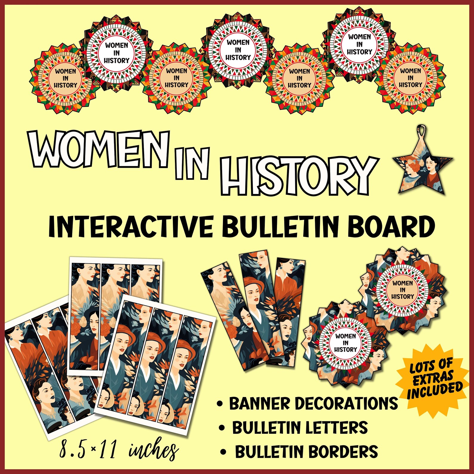 Empowering Women's History Month Bulletin Board-interactive Bulletin ...