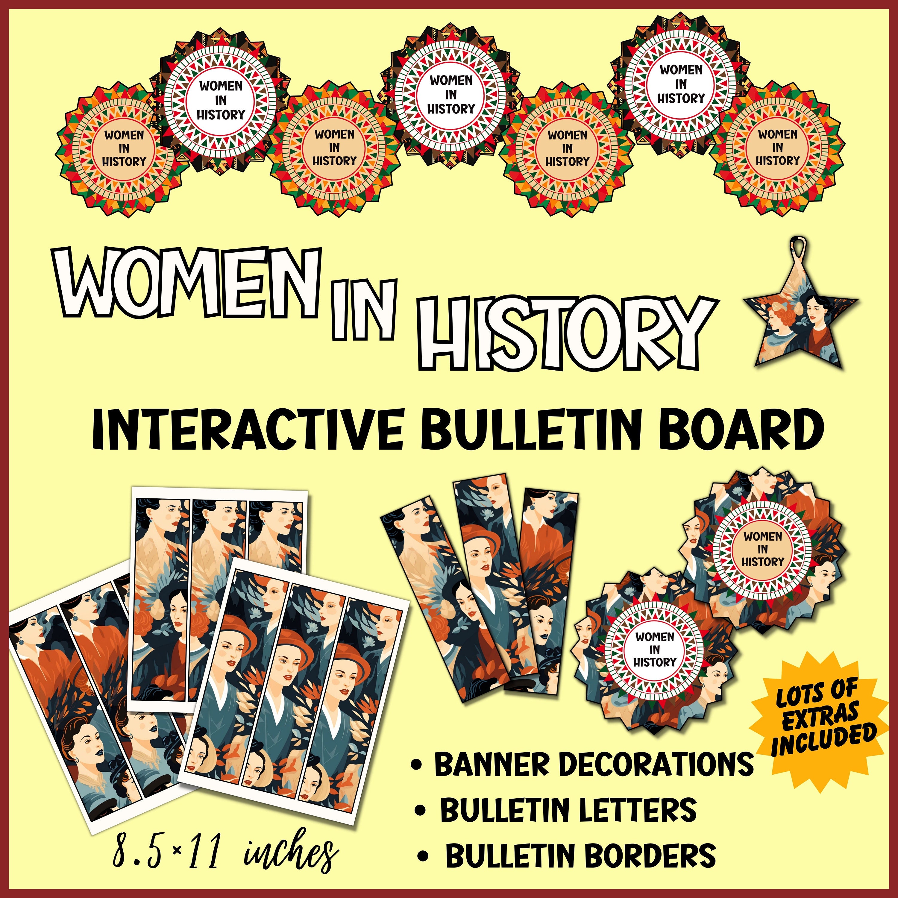 Empowering Women's History Month Bulletin Board-interactive Bulletin ...