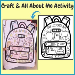 Back to School All About Me Backpack Activity, Printable Student ...