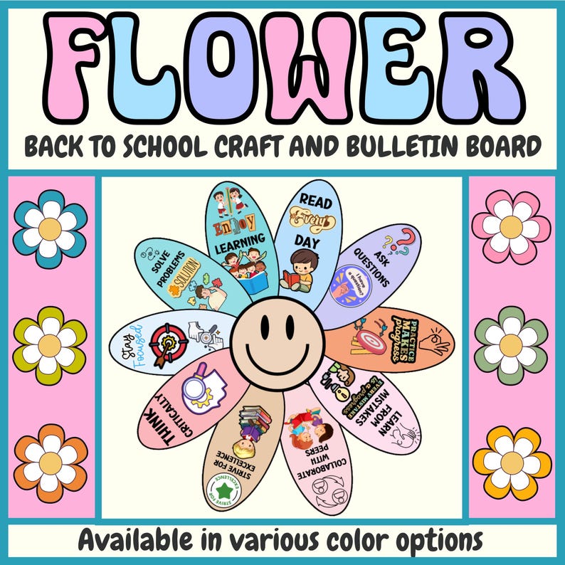 Printable Back to School Positive Affirmation Flower Craft Activity ...