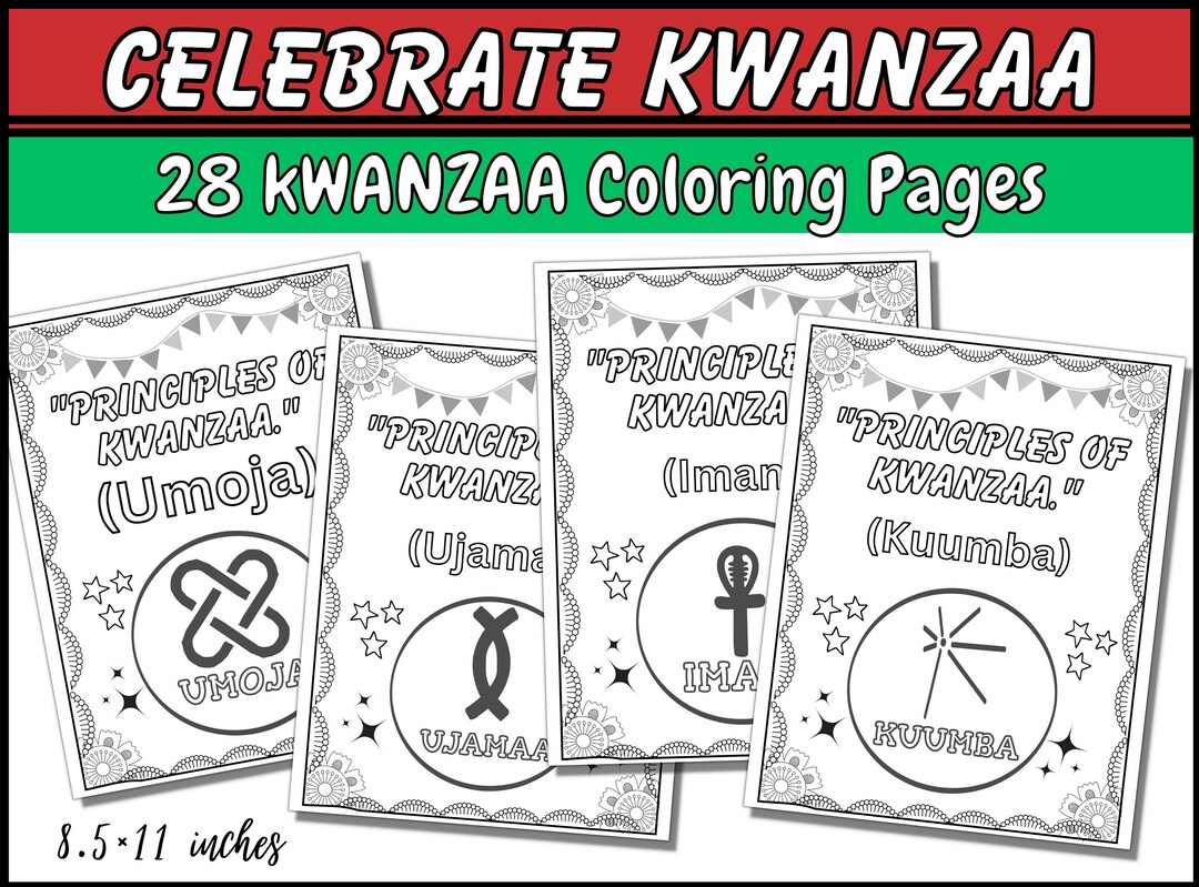 Fun Kwanzaa Coloring Pages Kwanza Principles Coloring Sheets K-2 ...