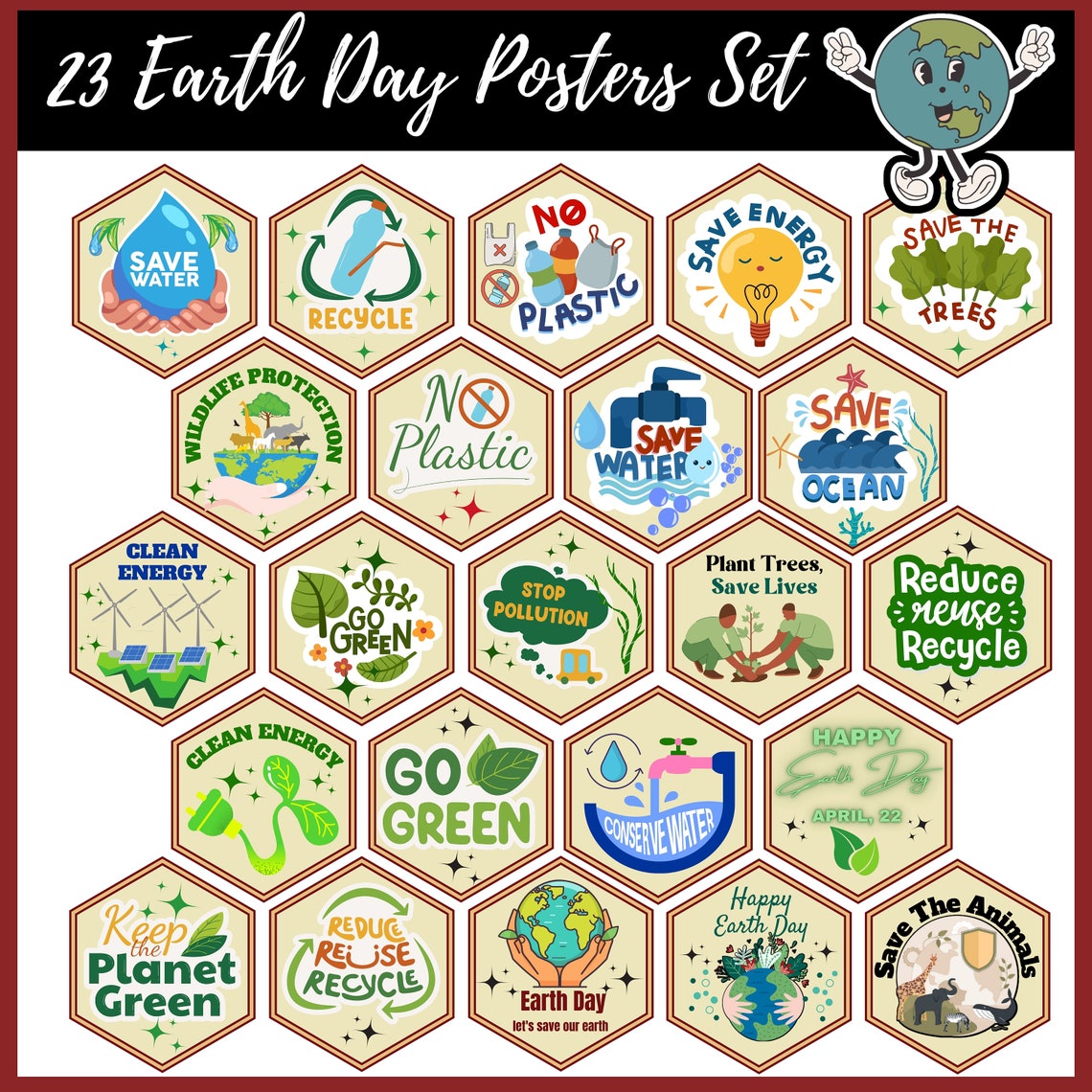 Earth Day Poster Set - Environmental Awareness Classroom Decor, Earth ...