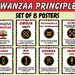 Kwaanza Principals Posters Set of 8 - the 7 Principles of Kwanzaa ...
