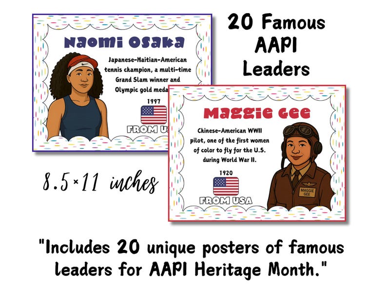 AAPI Heritage Month Biography Bulletin Board – Educational Posters ...