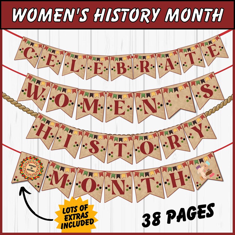 Printable Women's History Month Bundle:biography Bulletin Board Set quote Posters coloring Pages ...