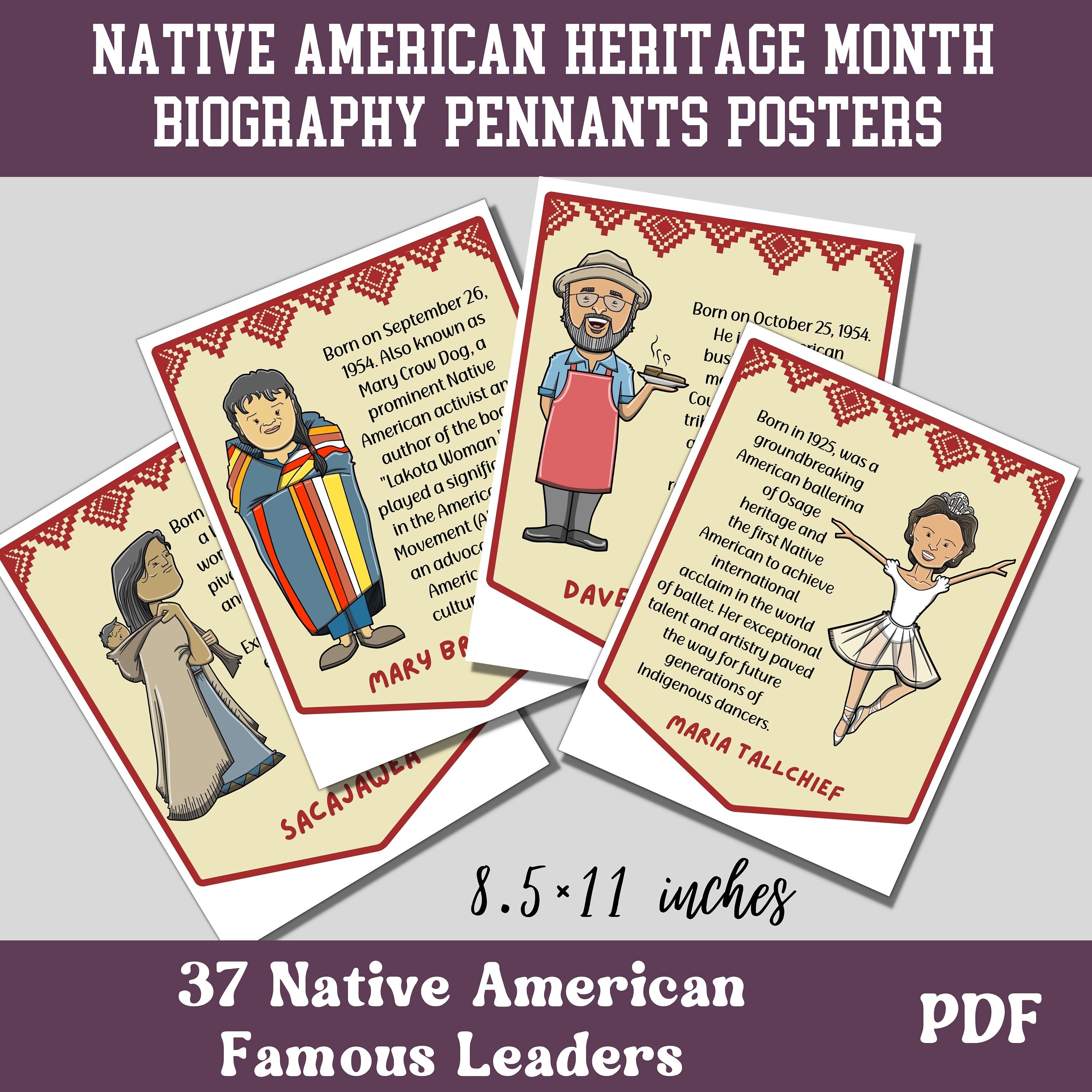 Native American Heritage Month Bulletin Board-biography - Etsy