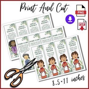 Printable Women's History Month Bookmarks Set | Famous Women in Histor ...