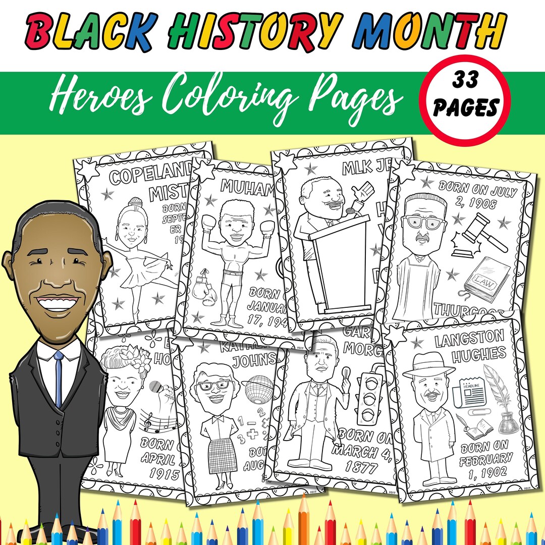 Important Figures in Black History Month Coloring Pages | African ...