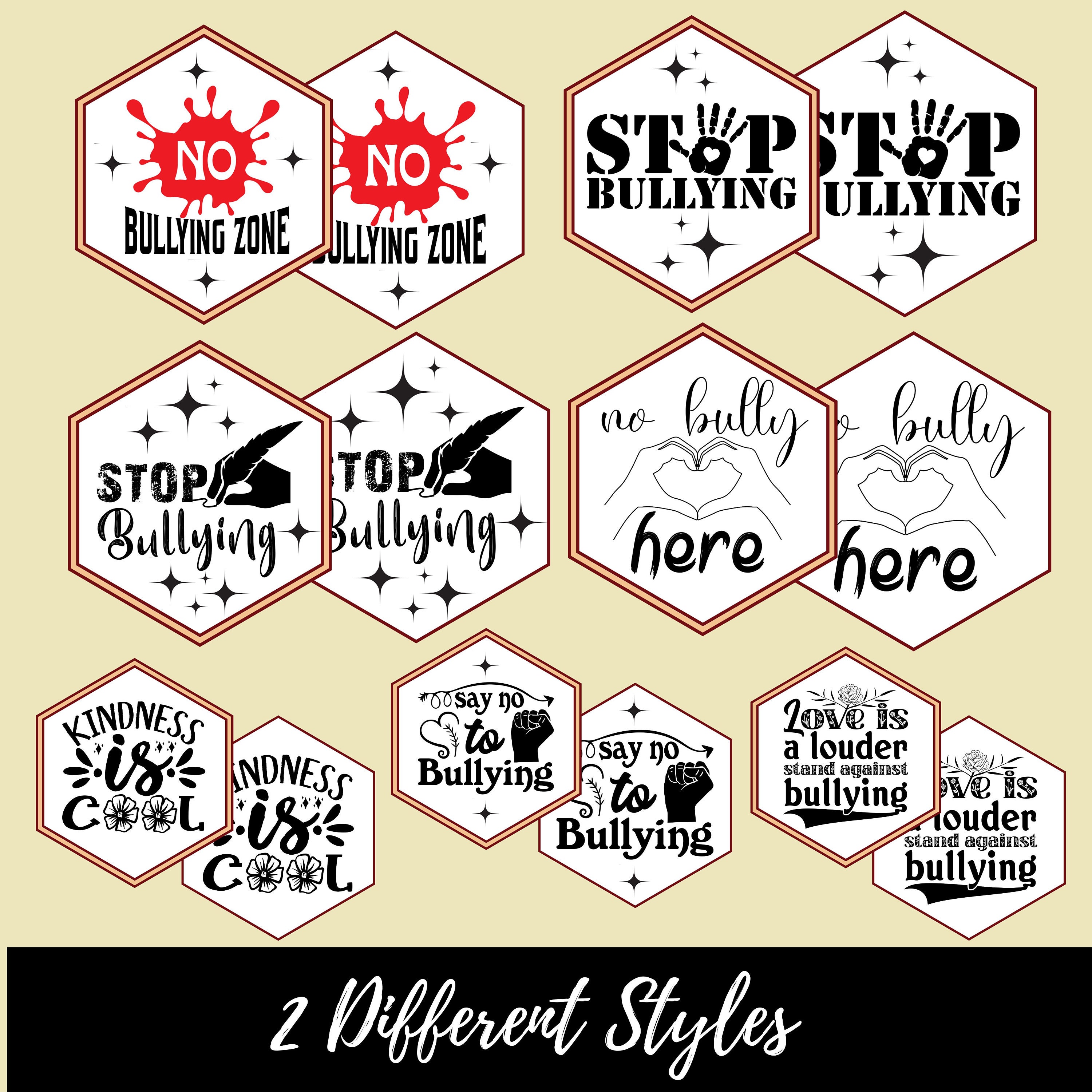 National Bullying Prevention Month Bulletin Board Set-31 Anti Bullying ...