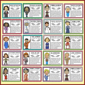 Printable Women's History Month Bundle:biography Bulletin Board Set ...